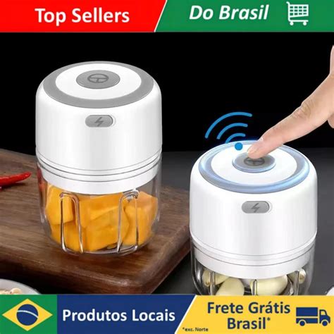 Mini Processador Elétrico De Alimentos Portátil Peças De Aço Inox