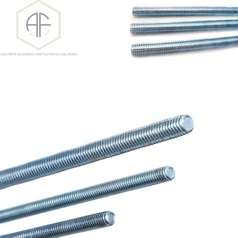 Fully Threaded Rod Zinc Plated Stud Anchoring Fastener For Metal Ducts