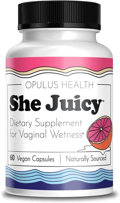 She Juicy 60 Capsule Vaginal Moisturizer For Dryness Vegan GMO Free