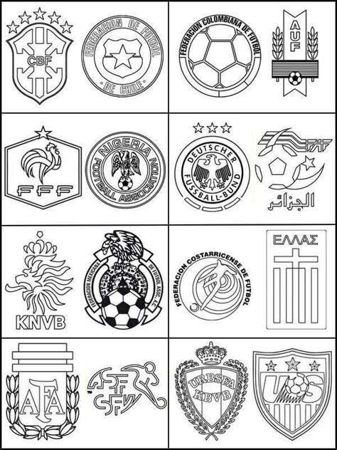 FIFA World Cup Teams Coloring Page