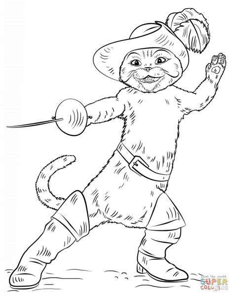 20 páginas para colorear de El Gato con Botas ColoringPagesOnly