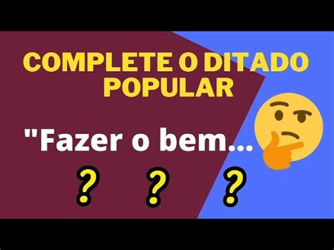 FOLCLORE BRASILEIRO O QUE É DITADO POPULAR 40 OFF