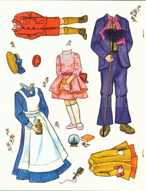 VINTGE UNCUT 1964 MARY Poppins BERT PAPER DOLL HD LASER ORG SZ