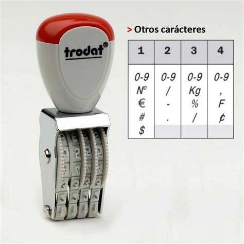 Sello Numerador Manual Trodat 1534 De 3mm