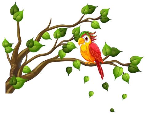 Free Vector Tree Branch Isolated On White Background