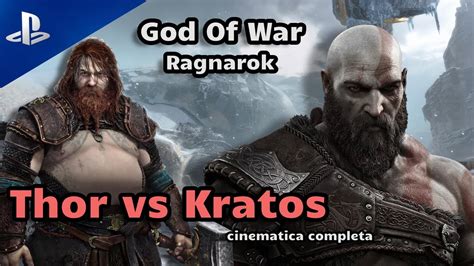 Kratos vs Thor PELEA COMPLETA God of war ragnarok Español Latino