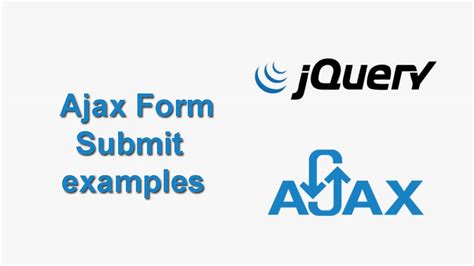 Ajax Form Submit Examples Using JQuery