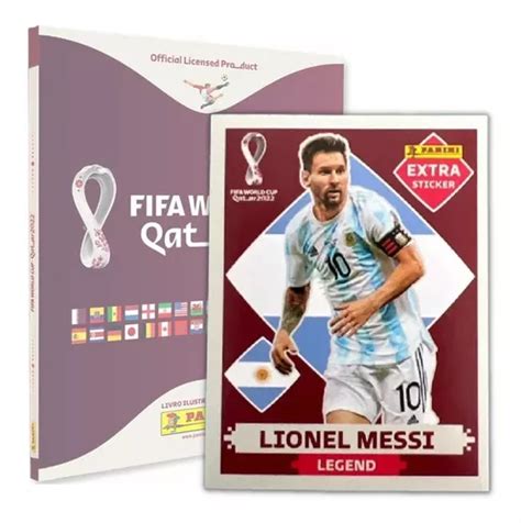 Figurinha Extra Lionel Messi Bordô Copa 2022 Rara Legend Frete grátis