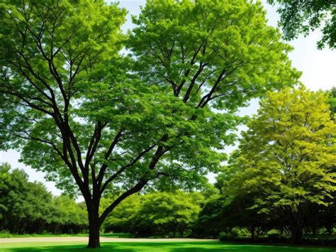 Premium Ai Image A Tree With Green Leaves Landscape