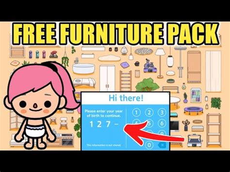 Free Furniture Pack 2023 Claim Now Free Code Toca Boca 2023 Toca