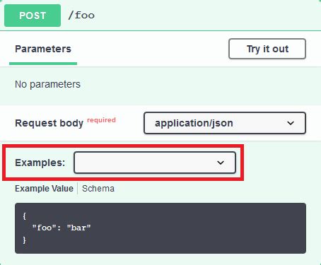 Multiple Request Body Examples In Swagger UI Issue 2583 RicoSuter