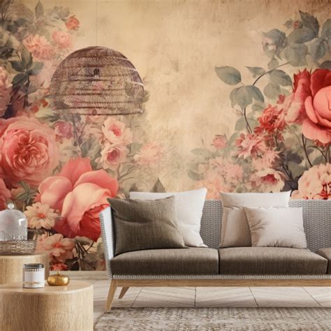 Fototapety Do Salonu Kwiaty W Stylu Retro 90x60cm 152822 Sklep BRW