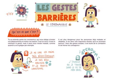 Les gestes barrières expliqués aux enfants Ecole du marronnier