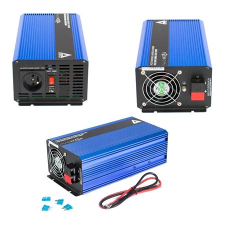 PRZETWORNICA NAPIĘCIA 24V 230V PEŁNY SINUS 1000W 2000W USB za 699