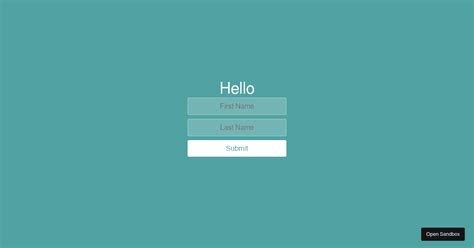 Lesson 426 React Forms Codesandbox