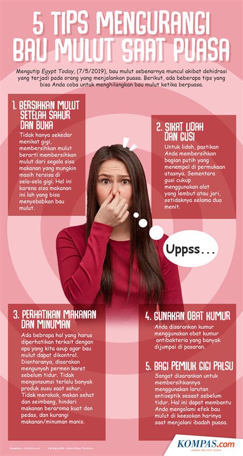 INFOGRAFIK 5 Tips Mengurangi Bau Mulut Saat Puasa