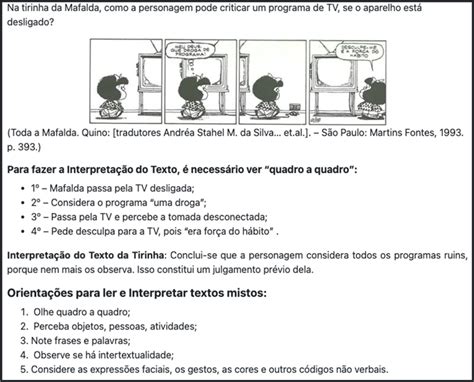 2021 Resumo Da Aula 8o Ano Lingua Portuguesa Aula 151 Leitura Tirinhas
