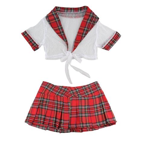 Women Sexy Lingerie School Girl Uniform Costume Outfit Mini Skirt Roleplay Sets Ebay