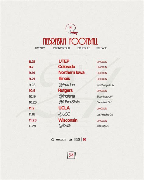 2024 Big Ten Football Schedules Released Reaction To Nebraskas