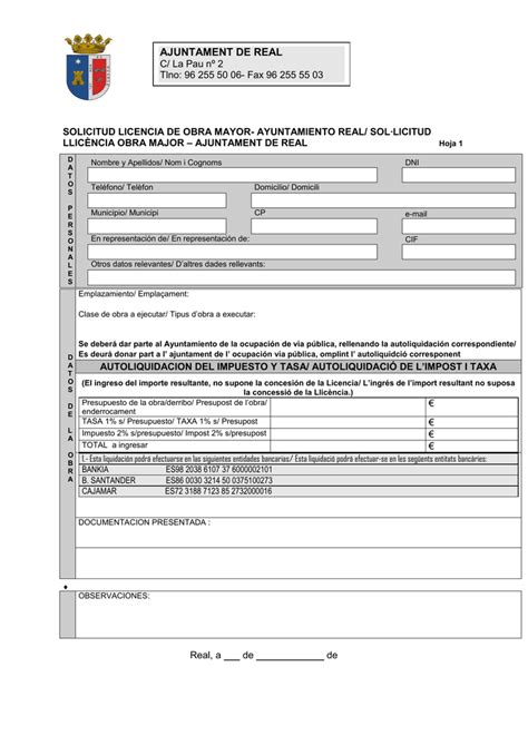Solicitud De Licencia De Obras Mayores Hot Sex Picture