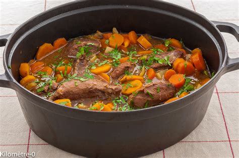 Joues de porc aux carottes céleri branche et à la bière Kilomètre 0