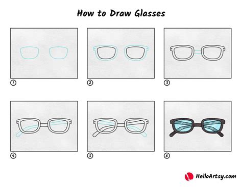 How To Draw Glasses Helloartsy