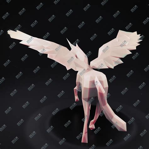 独角兽 几何块版 3D模型 3D打印模型下载 3D工场 3Dworks cn
