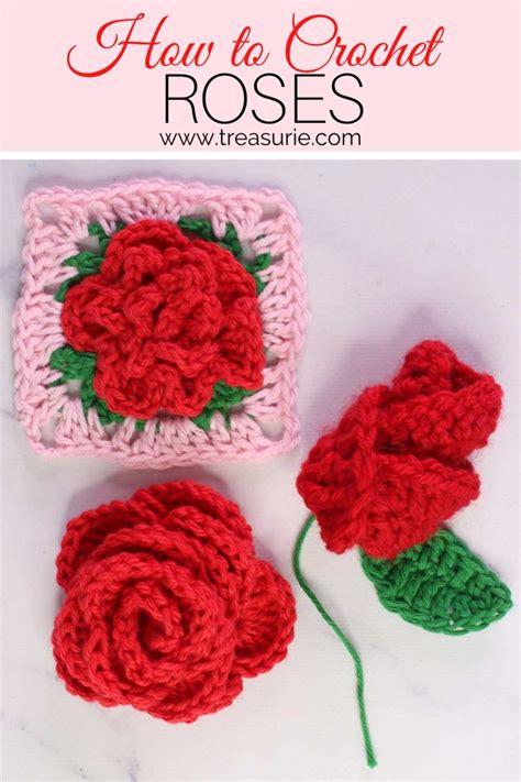 How To Crochet A Rose 4 Free Easy Patterns For Beginners TREASURIE