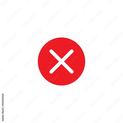 Red Cross Mark Png Symbol Wrong Icon On Transparent Background Stock