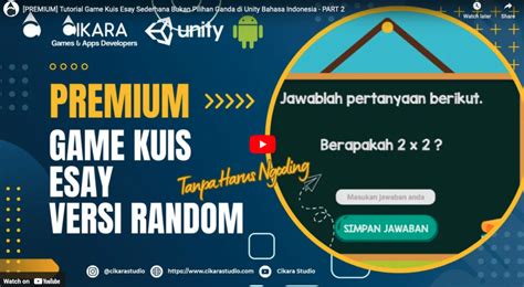 Unitypackages Tutorial Game Kuis Esay Versi Random Cikara Studio