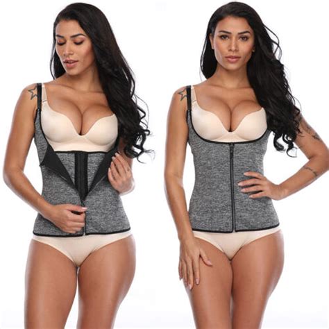 Full Body Shaper Black Latex Waist Trainer Cincher Underbust Corset