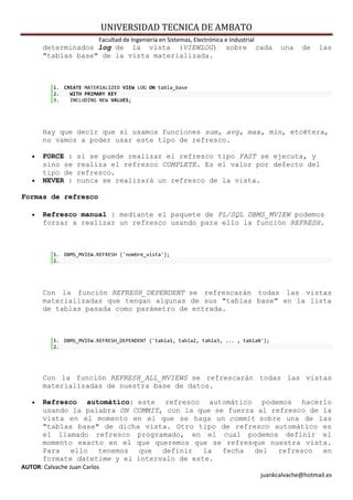 Bdlink Vistas Materializadas Pdf