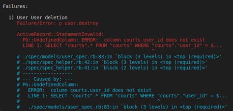 Ruby On Rails Pgundefinedcolumn Error Column Erid Does Not Exist Stack Overflow