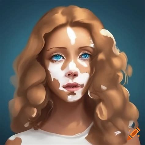 Portrait Of A Girl With Blue Eyes And Golden Hair On Craiyon