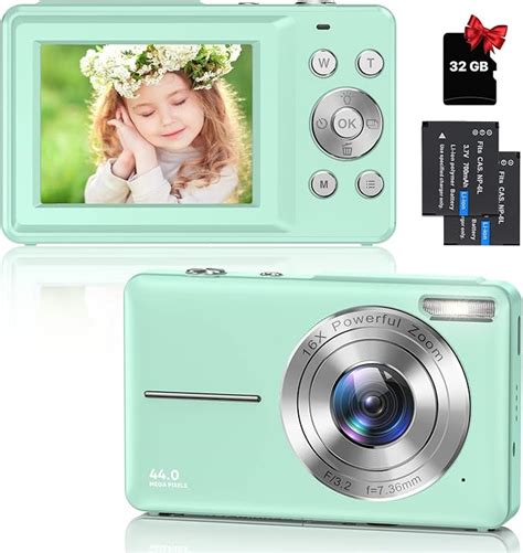 Macchina Fotografica Digitale Fotocamera Compatte Con Scheda 32GB 44MP