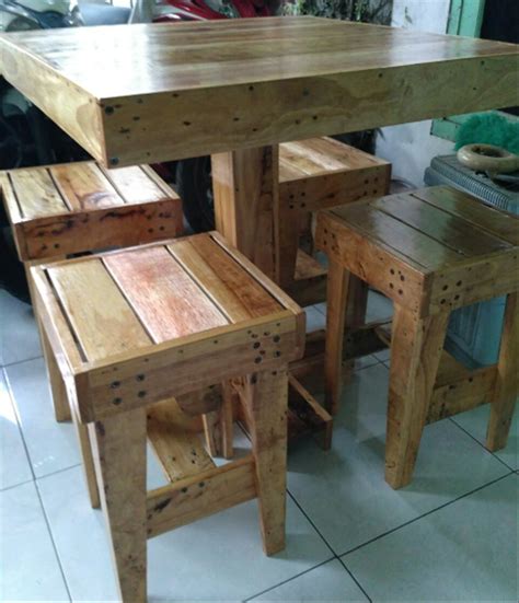 Kumpulan Meja Kursi Dari Kayu Bekas Palet Homkonsep