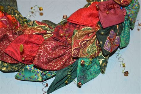 A Refashioned Christmas Wreath Fabric Wreath Christmas Wreaths Diy