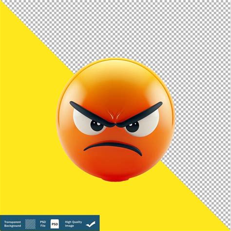 Emoji De Cara Enojada Aislado En Fondo Blanco Png Transparente Psd