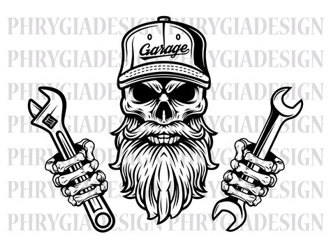 Skull Mechanic Svg Png Skull Svg Wrenches Svg Tools Svg Etsy UK