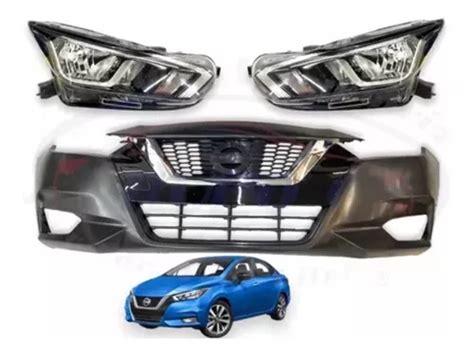 Kit Facia Parrilla Moldura Faros Versa Nuevo