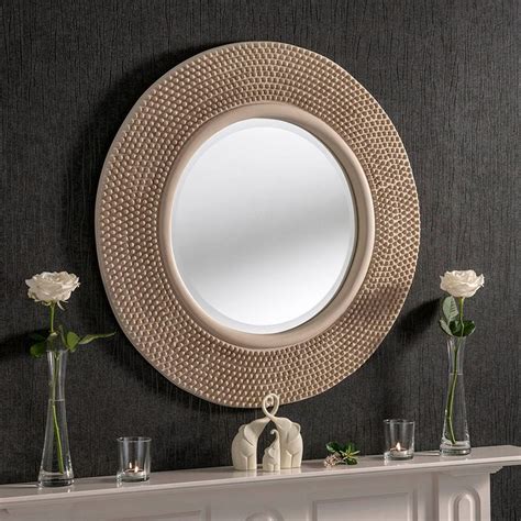Yearn Round Beaded Mirror Ivory Cm Beaded Mirror Circular Mirror