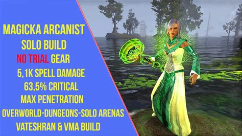 Eso Magicka Arcanist Solo Pve Build Necrom Vateshran Vma Build