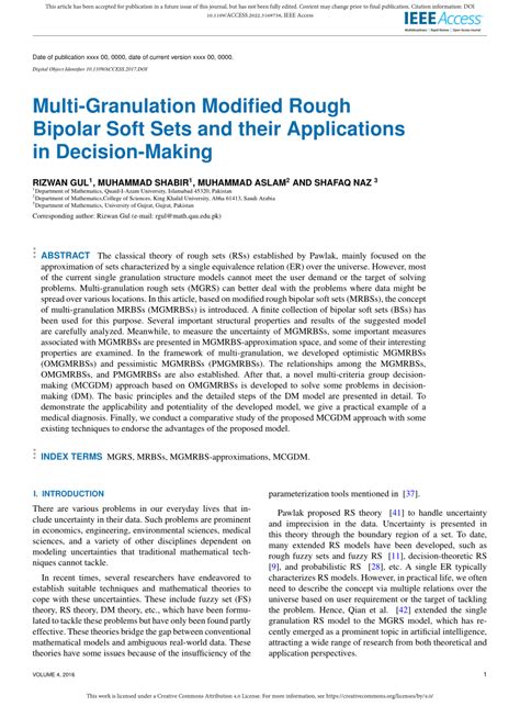 pdf multi granulation modified rough bipolar soft sets and their applications in decision making