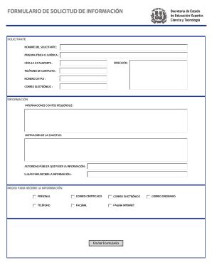 Fillable Online Seescyt Gov Formulario De Solicitud De Informaci N Fax