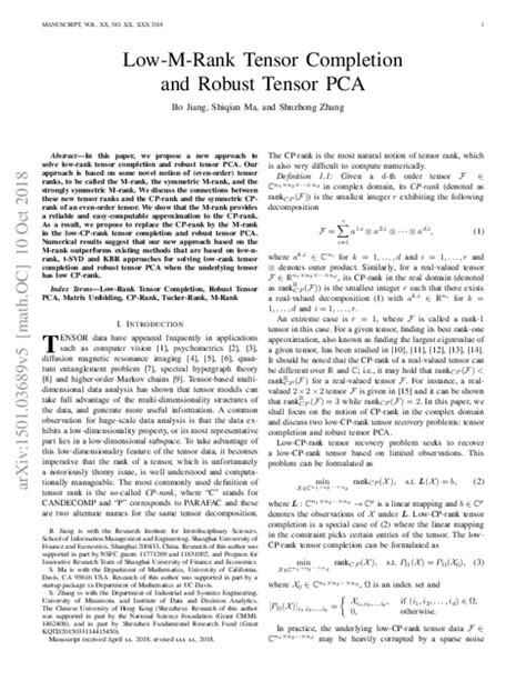 pdf new ranks for even order tensors and their applications in low rank tensor optimization