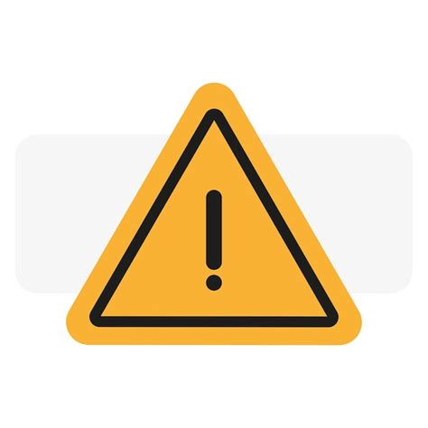 Signo de exclamación del triángulo amarillo ilustración vectorial