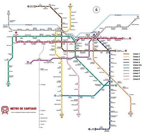 Mapa Del Metro Santiago Descargar O Ver Online