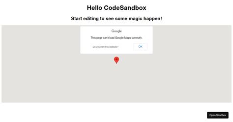 Simple React Google Maps Examples CodeSandbox