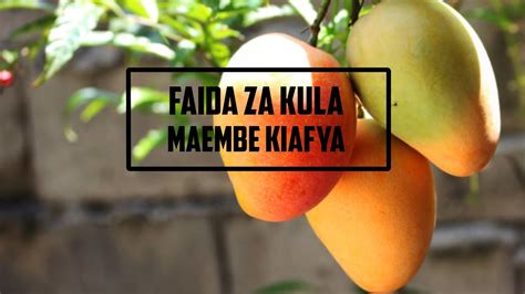 FAIDA ZA KULA MAEMBE KIAFYA TIBA ASILI YA KULA MAEMBE YouTube