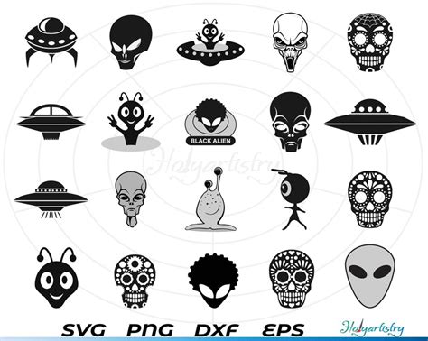 Alien SVG Bundle Alien Cutting File For Cricut Alien Vector Alien